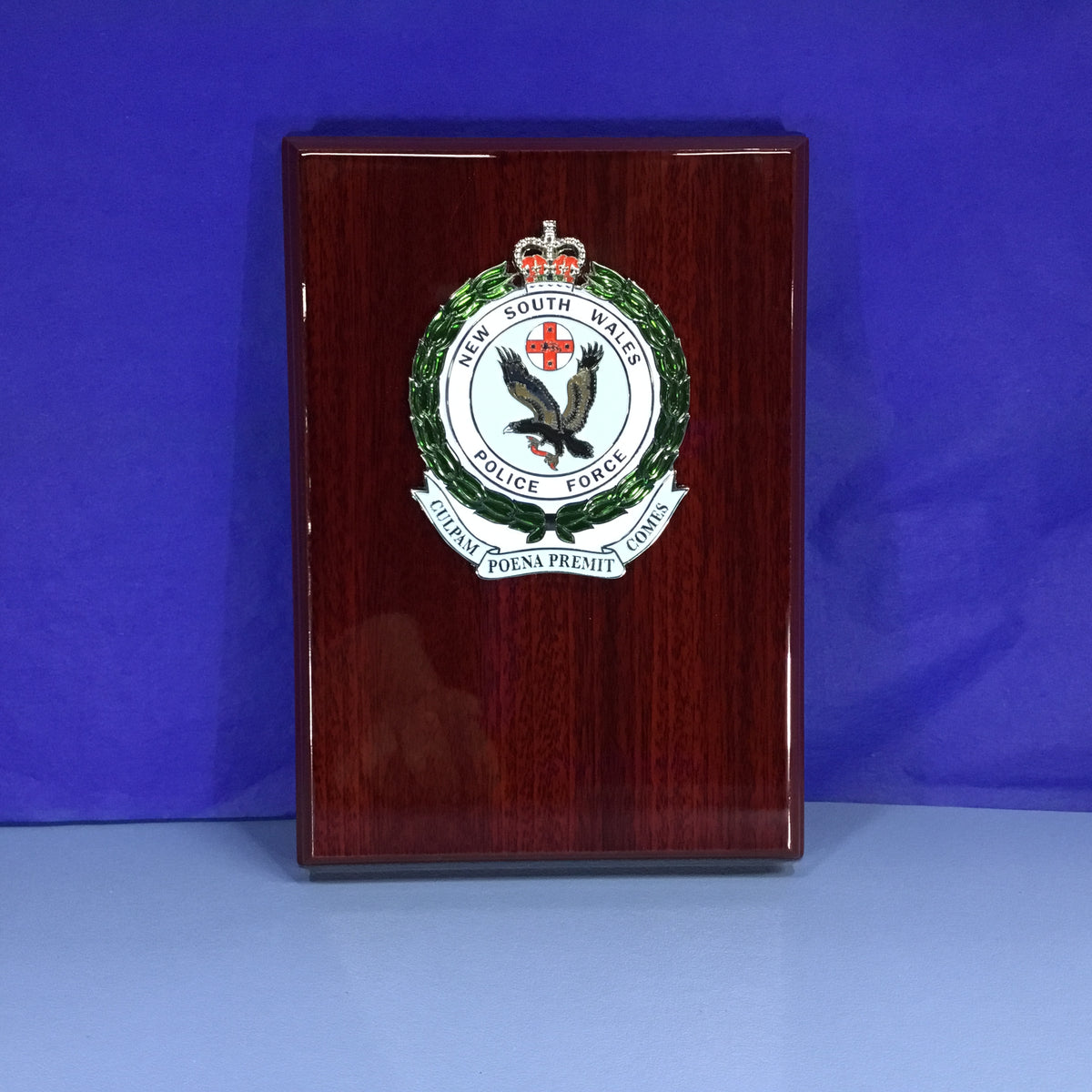 Plaque NSW Police Force Timber Rectangle – nswpoliceshop